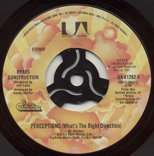 Brass Construction - Get Up / Perceptions (What's The Right Direction) (7", | eBay