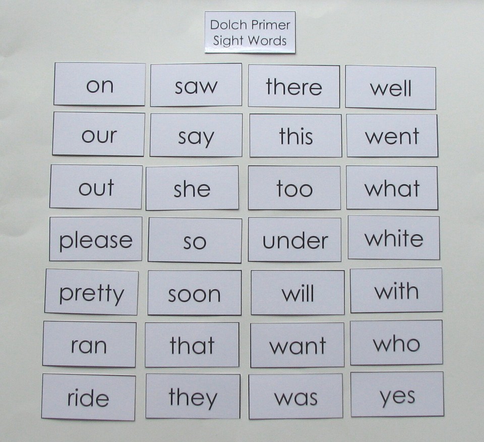 Educational Resource Literacy Learning Dolch Primer Sight Word ...