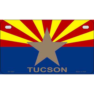 Tucson Arizona Flag Novelty Metal Motorcycle Plate MP-3697 | eBay