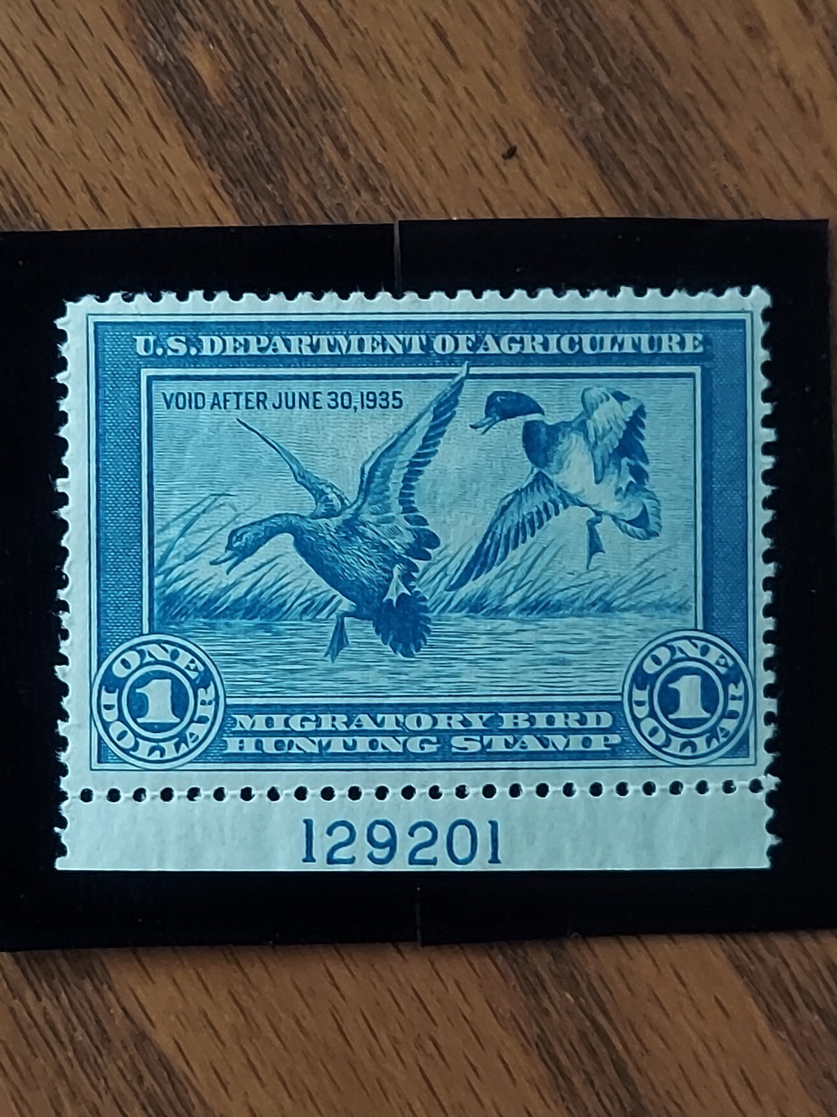Scott RW1 1934 Federal Duck Stamp F-VF- OG With Plate Number 129201 | eBay
