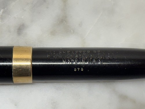 SHEAFFER TUCKAWAY PEN STATESMAN 875 VAC FILL C1949. TWO TONE GOLD AND ...