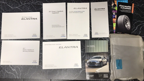 Hyundai Elantra Owners Manual 2017 Navigation Book Set w/Clear Case ...