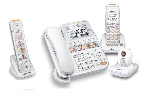 Vtech Careline Plus SN6197 Home Safety Senior Telephone System w SN6307 ...