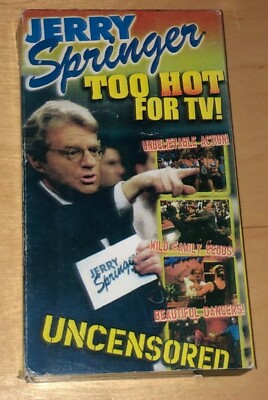 Jerry Springer Too Hot For TV VHS Tape Uncensored Talk Show Film Video ...