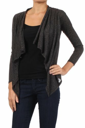 NEW G2 Chic Women's Hi-Lo Open Crocheted Cardigan, GRAY, WOMEN'S SIZE ...