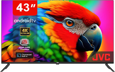 JVC 43 Inch Smart TV, 4K Ultra HD Android TV with Edgeless LED Display ...