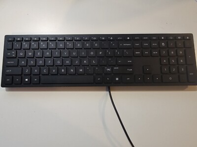 HP Thin Quiet Keyboard - Wired USB Black - TPC-C003K - 928922-001 | eBay