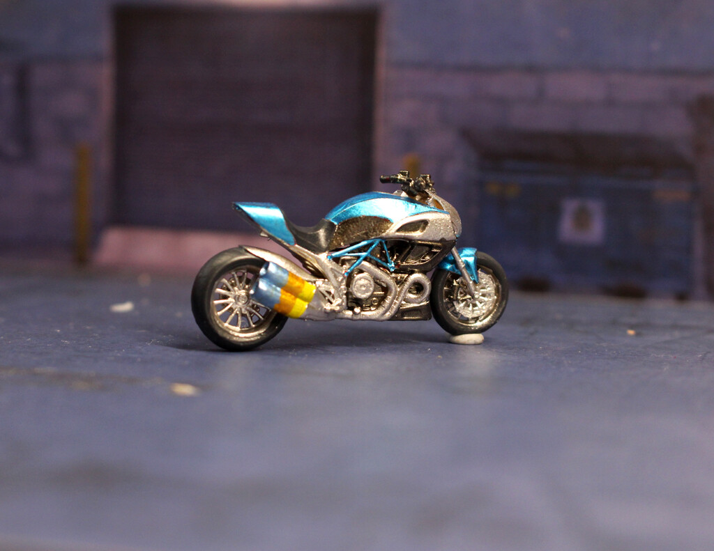 3D PRINT 1/64 motorcycle motorbike kawasaki fit 1:64 figure car Mini ...