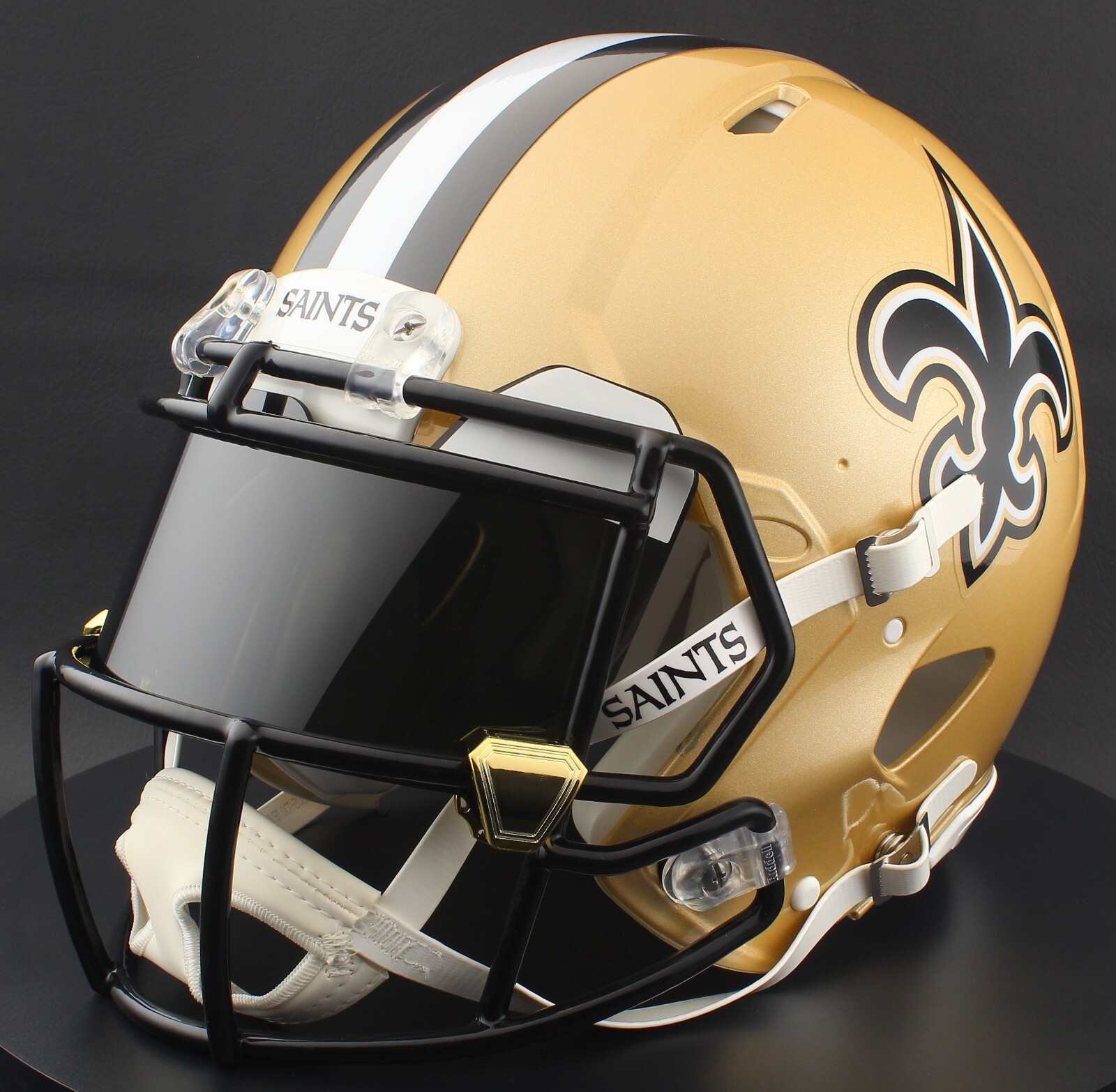 NEW ORLEANS SAINTS NFL Gameday AUTHENTIC Football Helmet w/ Eye Shield ...