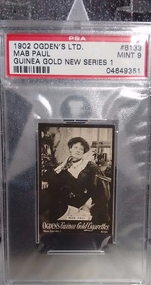 1902 Ogden's Ltd. Guinea Gold Mab Paul PSA 9 Actress Ulysses Top Record ...