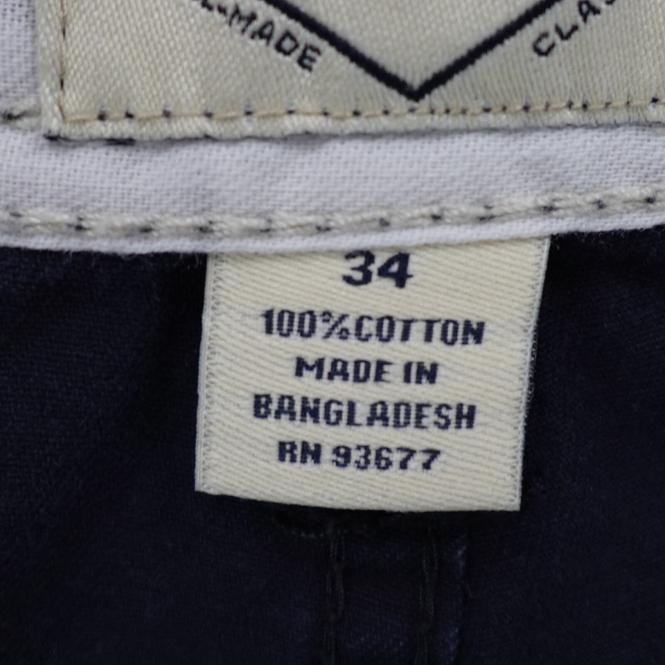 St Johns Bay Shorts Mens 34 Chino Blue Twill Basic Summer Casual Deck ...