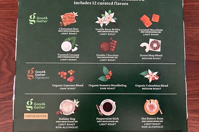 Good & Gather Holiday Coffee Countdown 24 Pods Flavored Organic K-Cups ...
