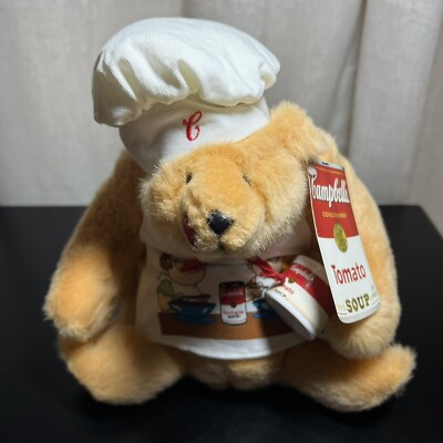 CAMPBELL'S SOUP Plush Collectible TEDDY BEAR 9" Blessed Companion 1997 ...