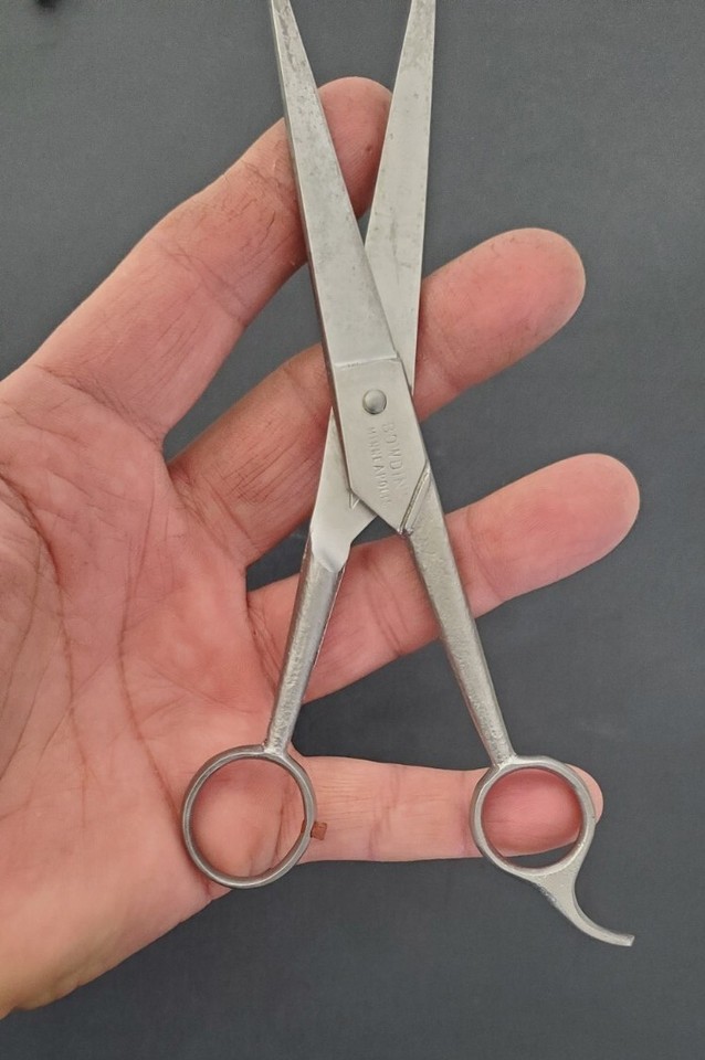 Vintage Barber Scissors Bowdin's Bayonet Steel Minneapolis Shears ...