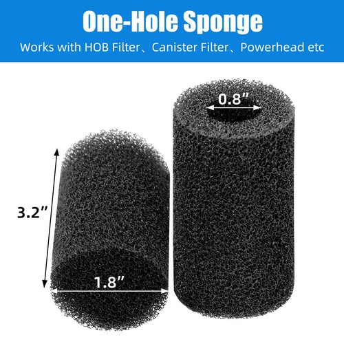 6-Pack Pre-Filter Sponge for Aquarium Shrimp Fry Fish Tank Filter 0.8 ...