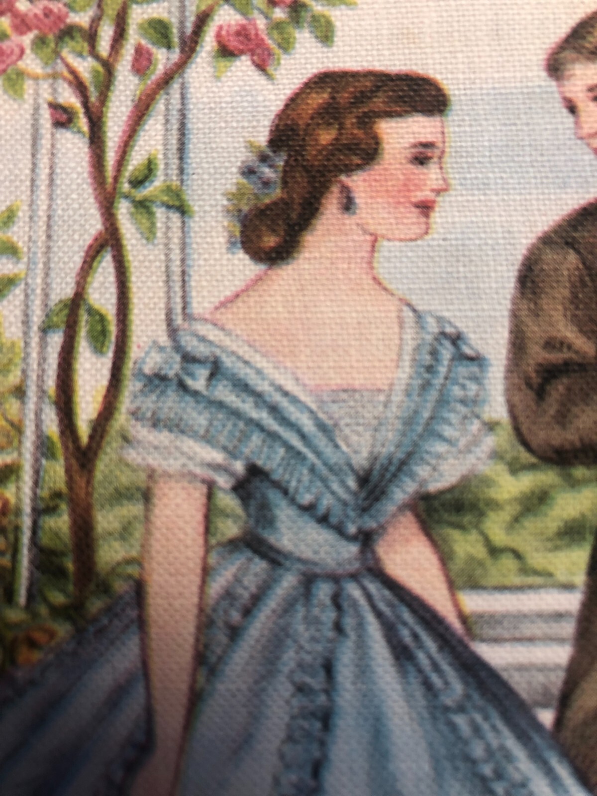 Antique Vtg Hiawatha Genuine Needle Painting Embroidery Godey’s ...