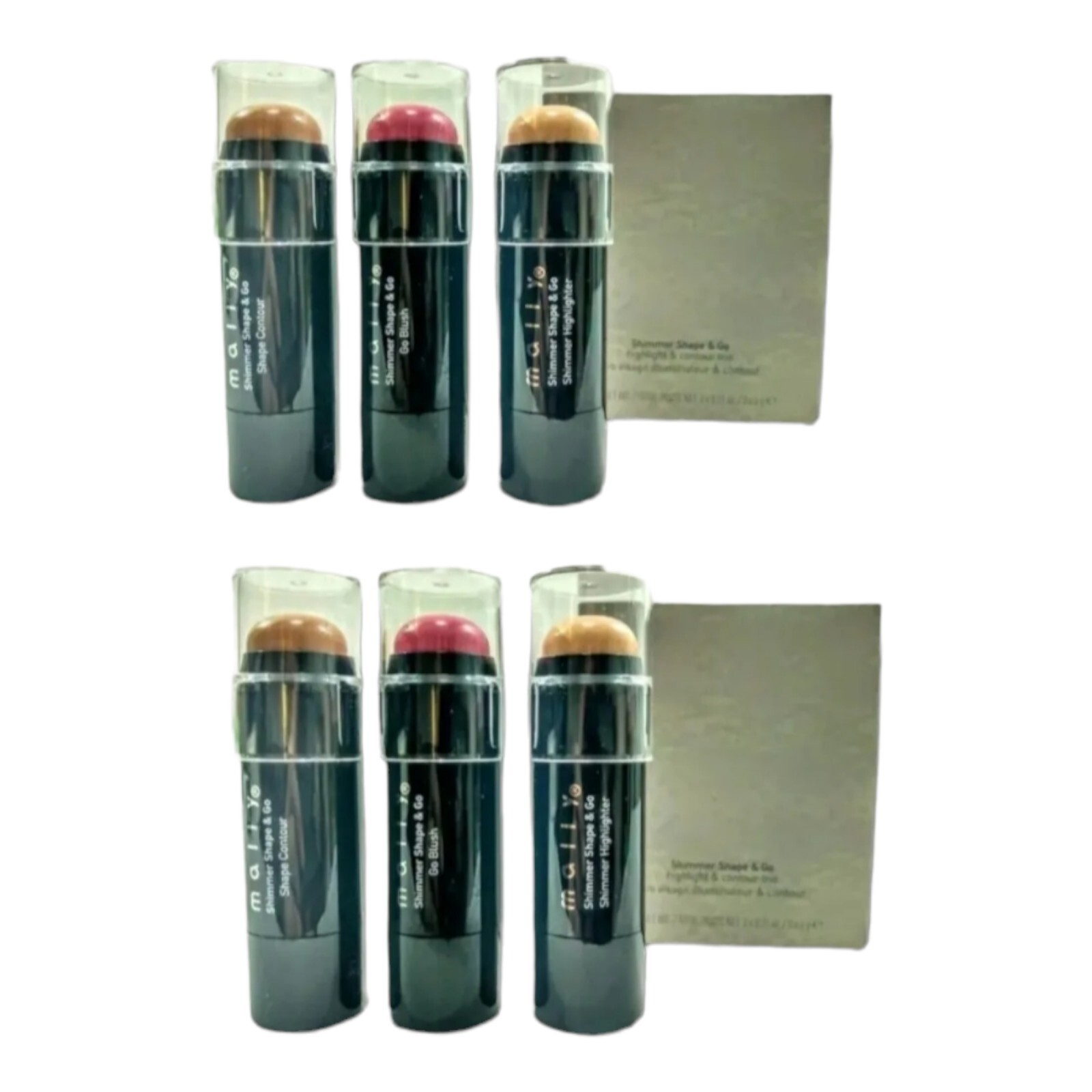 2 MALLY SHIMMER SHAPE & GO HIGHLIGHTER CONTOUR & BLUSH IN LIGHTER NEW ...