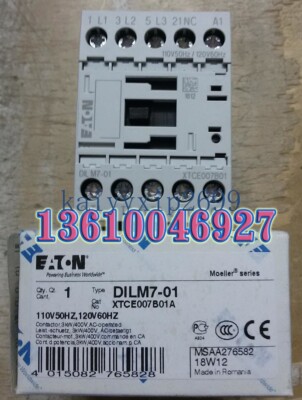 new EATON MOELLER DILM7-01 (110V50Hz, 120V60Hz) imported with original ...