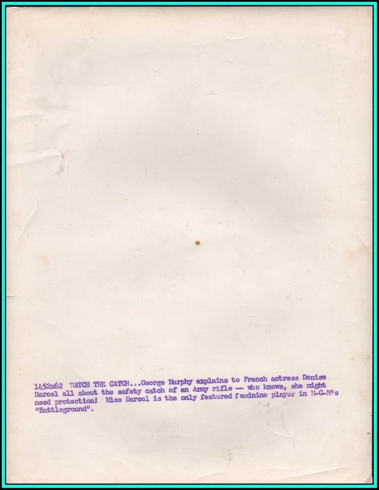 DENISE DARCEL & GEORGE MURPHY in "Battleground" - Original Vintage ...