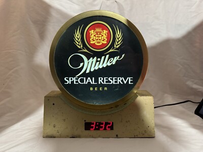 RARE 1983 Miller Special Reserve Beer Lakeside LTD Light-Up Sign w ...