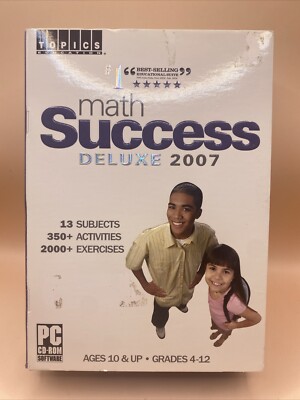 Math Success Deluxe 2007 • PC CD-ROM • Grades 4-12 • Topics Education ...