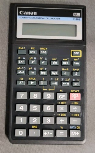 Vintage Canon F-502 Engineering Scientific 136 Functions Calculator w ...