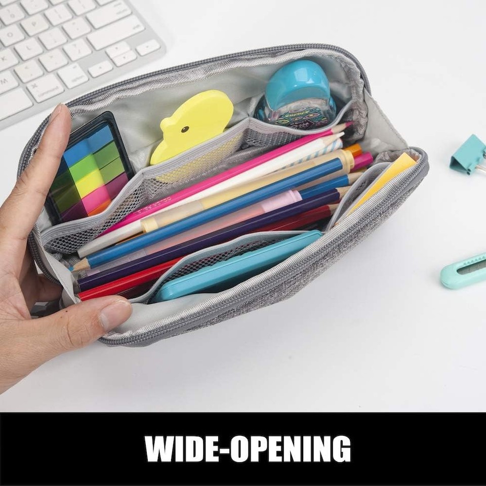 Wide-Opening Pencil Pen Case | eBay