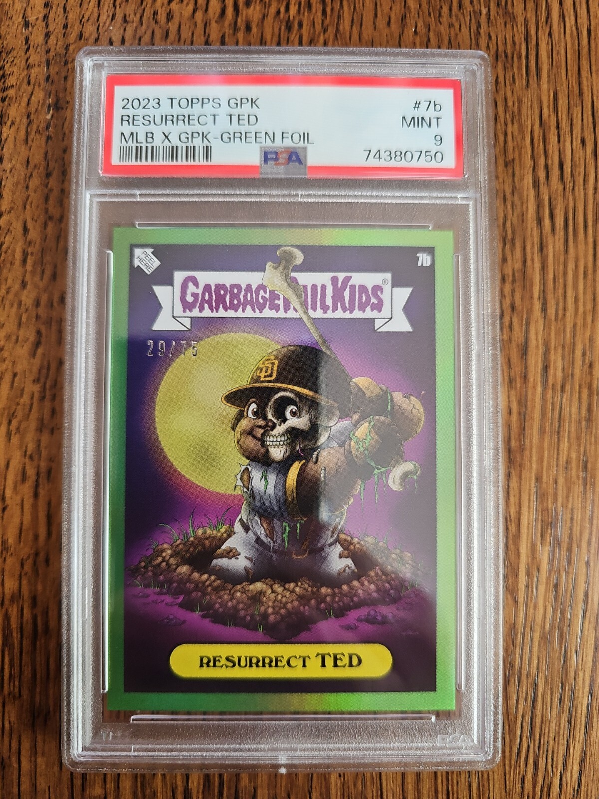 2023 TOPPS GPK RESURRECT TED MLB X GPK GREEN FOIL /75 PSA 9 Juan Soto ...