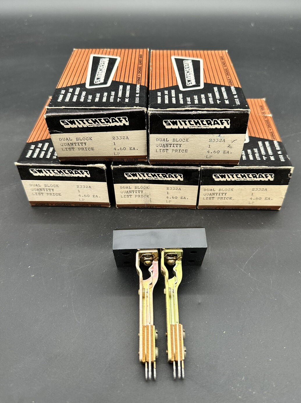 Lot of 5 Vintage Switchcraft 2332A Dual Blocks New Old Stock Original ...