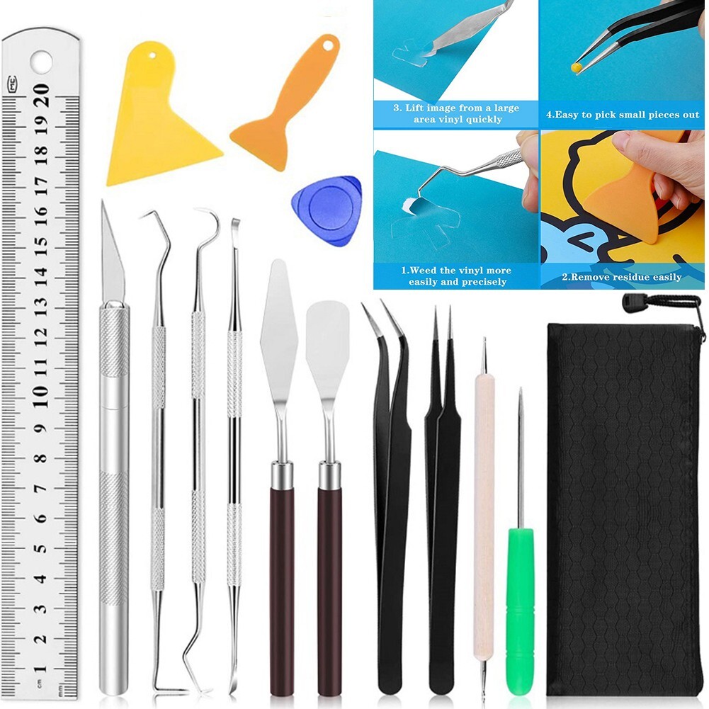Precision Vinyl Weeding Tool Kit 22pcs Ideal for Beginners and ...