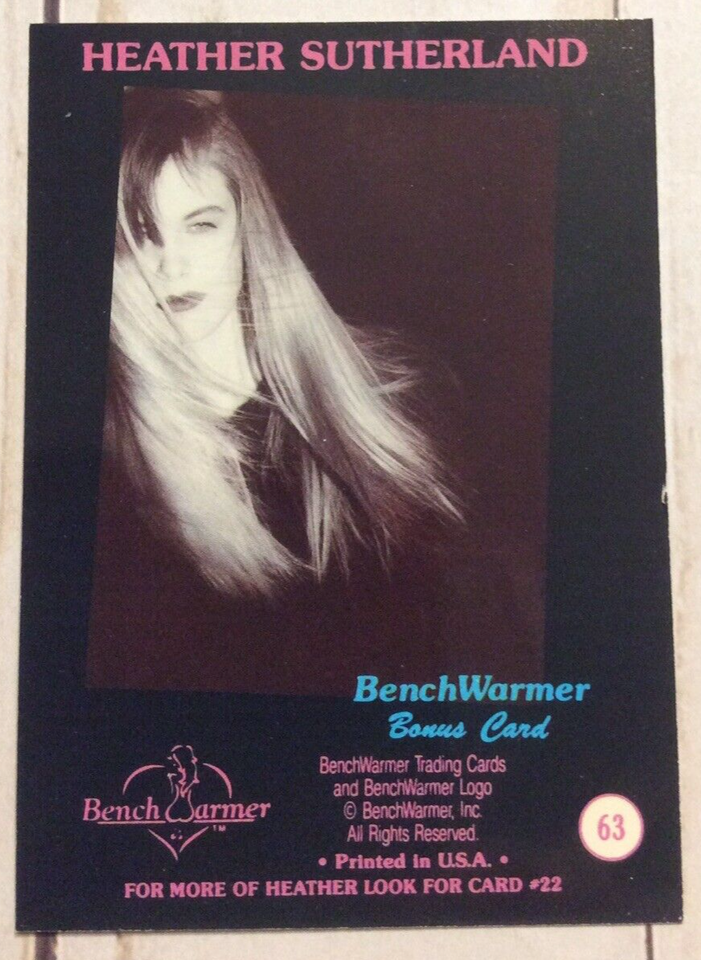 1992 Benchwarmer Series One First Edition Bonus Card # 63 Heather ...
