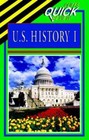 U.S. History I (Cliffs Quick Review) - Paperback By Hoffman, Abraham ...