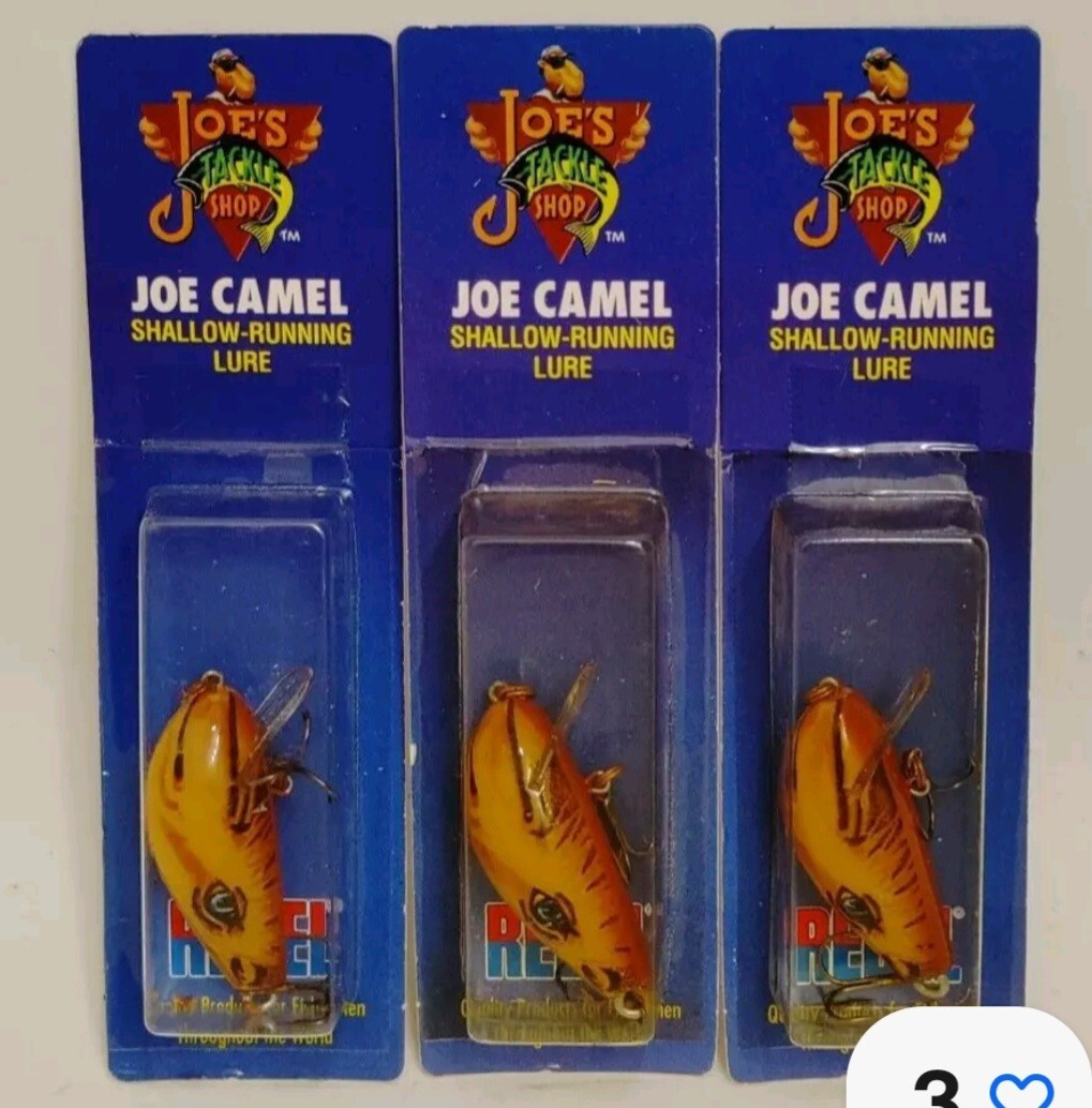 (3) Vintage Rebel Humpback Floater Camel Joe Advertising Fishing Lures ...