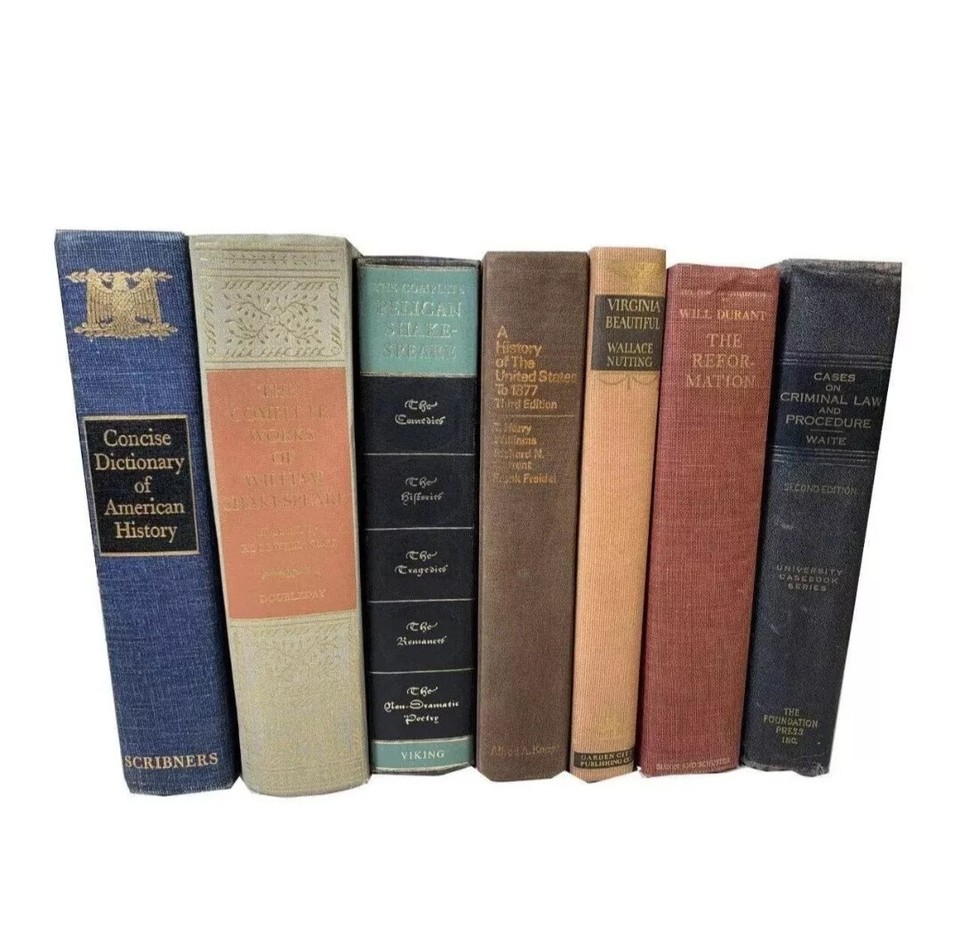 📚 Lot of 6 Old Vintage Hardcover Books Timeless Library Decor - FREE ...
