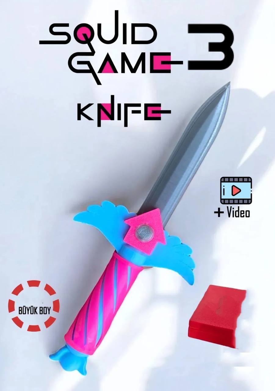 Squid Game 3 Knife / Squid Game Hide and Seek Game / Keys and Knife ...