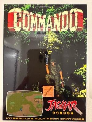 Atari Jaguar Commando Clear Shell Cartridge Complete CIB | eBay