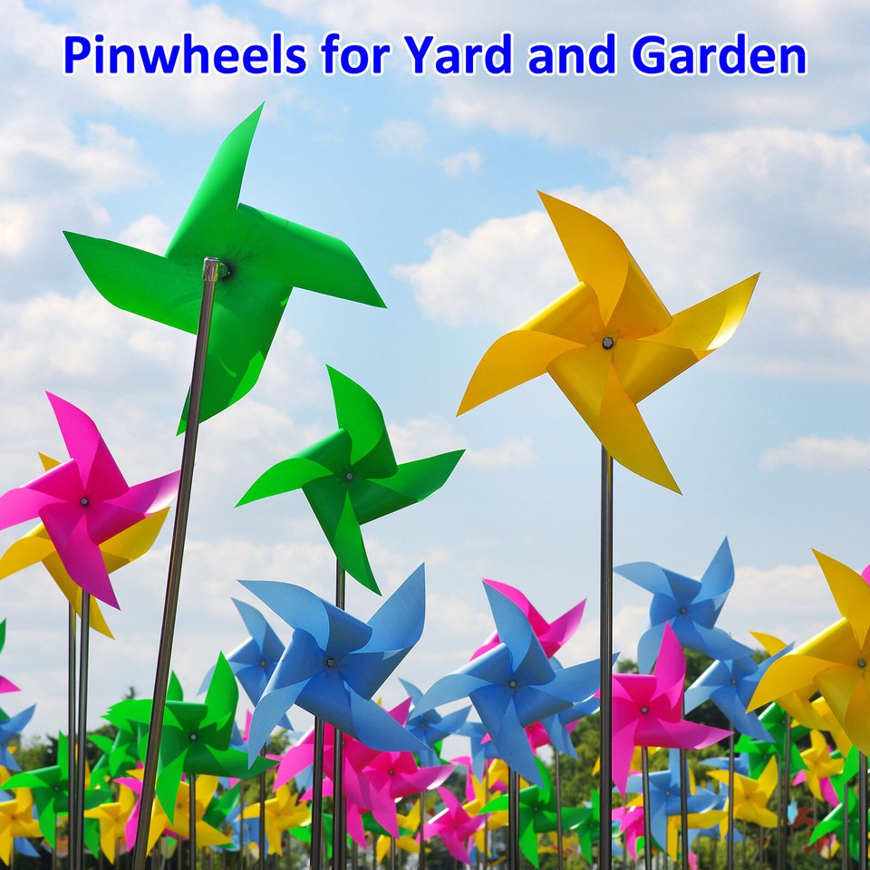 2 Sets Wind Spinner - 20.7 Inch Pinwheels,Apply to Yard Art(Rainbow ...