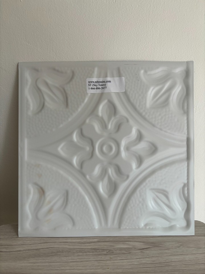 Tin Ceiling Tiles 12" x 12" Sample Box Variety of 10 Finishes Incl ...