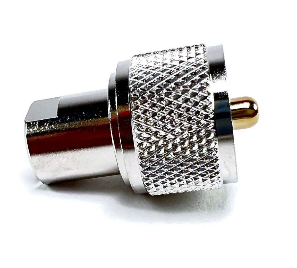 2pcs RF Coax Adapter FME Male Plug to PL-259 UHF Male Plug Gold Pin ...