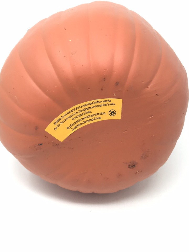 ARTIFICIAL CARVABLE PUMPKIN BY FUN-KINS NEW HAND PAINTED LOW DENSITY ...