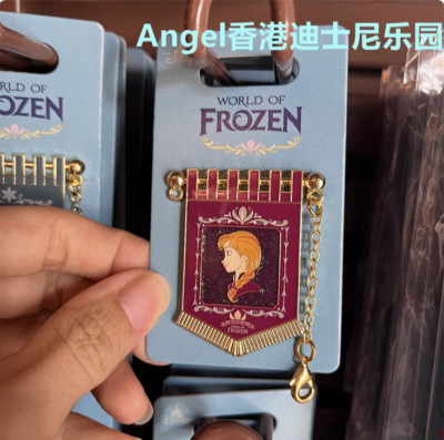 Authentic Hongkong Disney Pin Frozen Anna Flag Pin Badge Limited ...