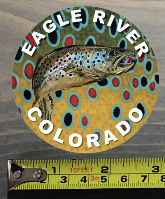 Eagle River Sticker Decal Fly Fishing Colorado Trout Abel Ross Reels ...