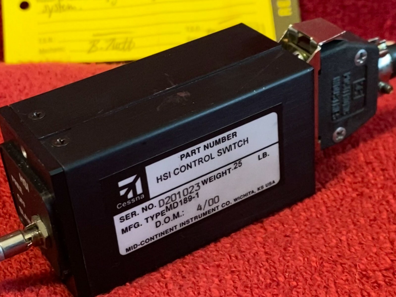 CESSNA HSI CONTROL SWITCH WITH CONNECTOR P/N MD189-1 MID-CONTINENT ...