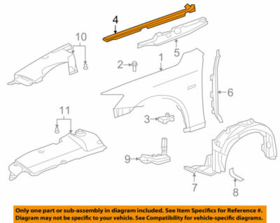 53807-53011 Toyota Protector, front fender, upper rh 5380753011, New ...