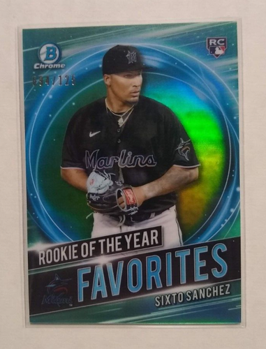 2021 Bowman Chrome Sixto Sanchez RC Rookie of the Year Refractor #ed ...