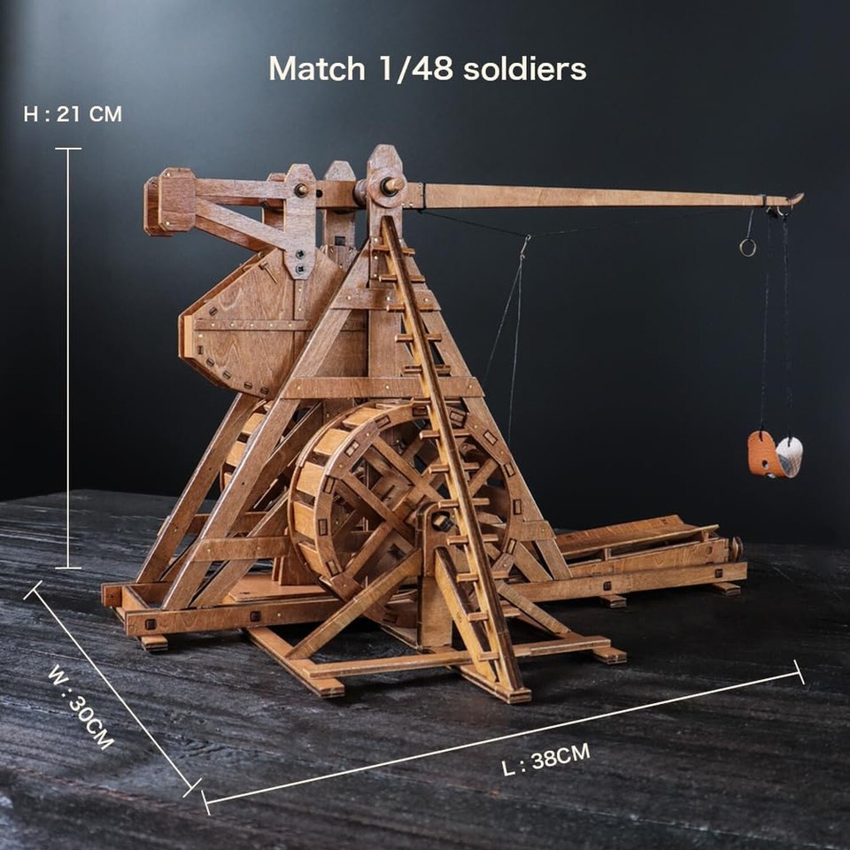 The Mini Counterweight Trebuchet with Wheel Europe Medieval Siege ...