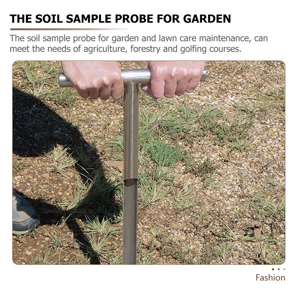 Soil Sample Probe Stainless Steel T Handle Soil Sampler for Lawn Garden ...