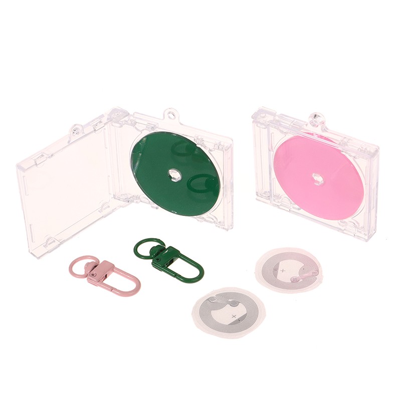 NFC Blank Album Mini CD Case Keychain CD Player Keyring DIY Backpack ...