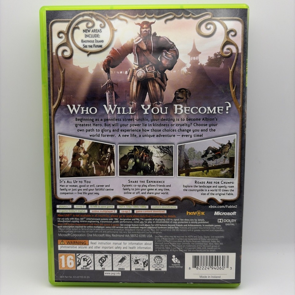 Fable 2 GOTY Edition - Microsoft Xbox 360 Action Role Playing Video ...