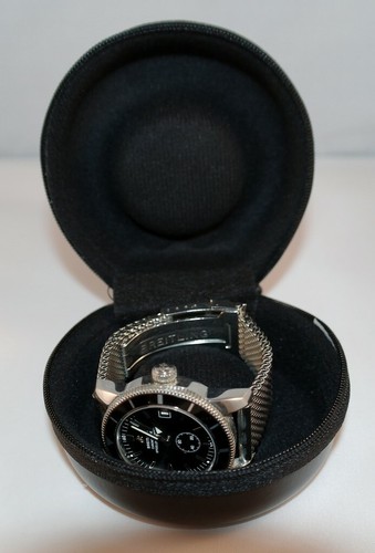 écrin boite de montre en cuir ronde watch box VOYAGE BECO technic | eBay